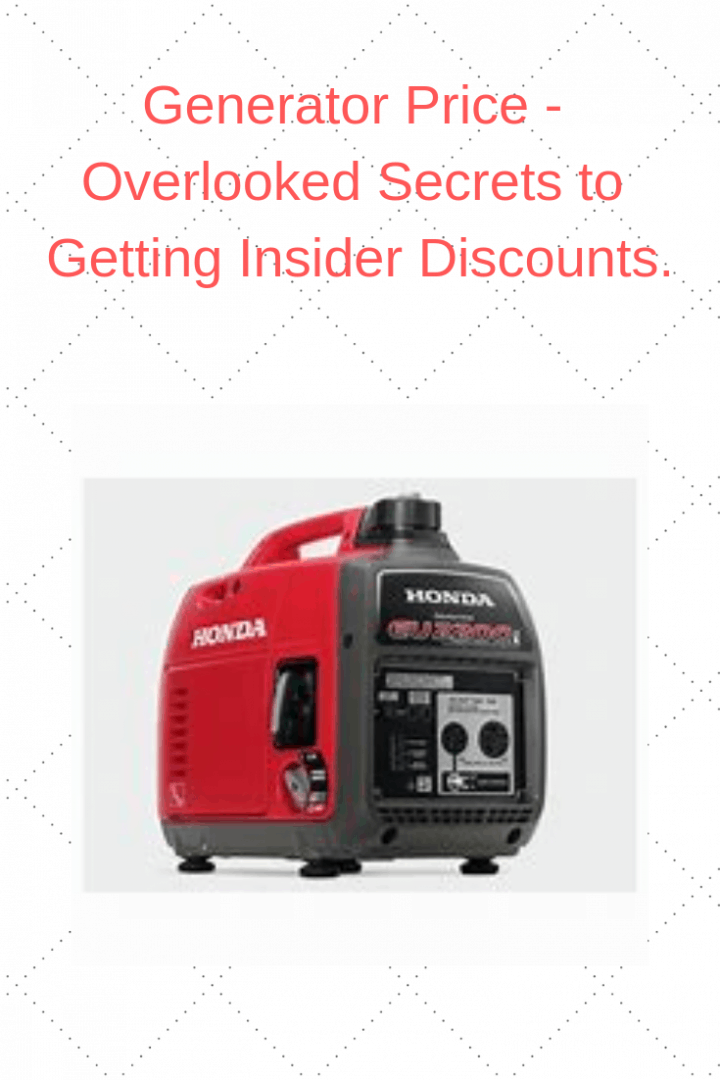 Generator Price Tips - Secrets to Getting Discounts - Generators Zone