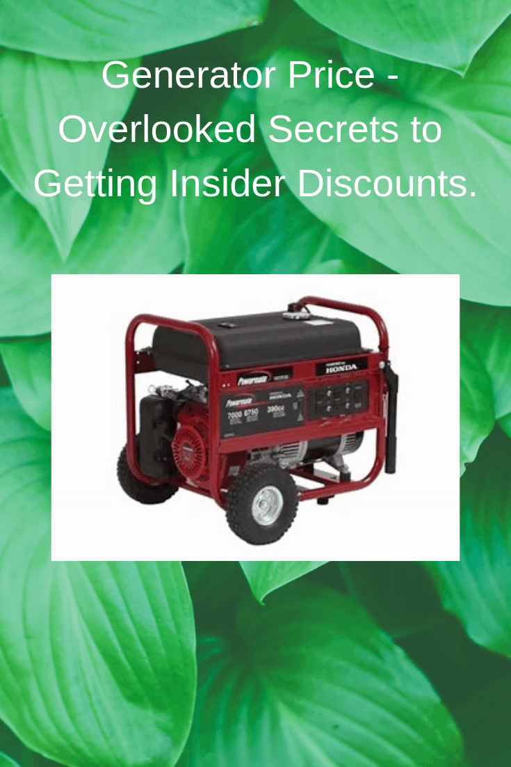 Generator Price Tips - Secrets to Getting Discounts - Generators Zone