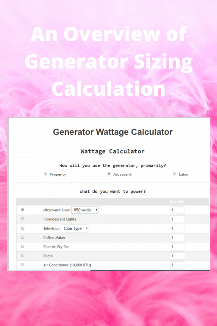 An Overview of Generator Sizing Calculation - Generators Zone