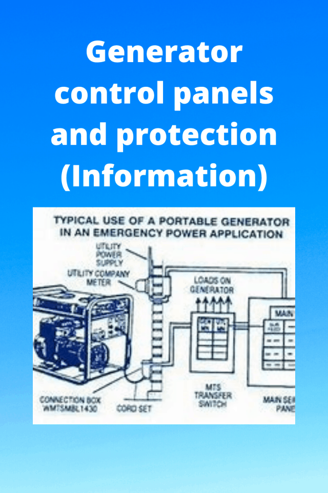 Generator Control Panels and Protection (Information) - Generators Zone
