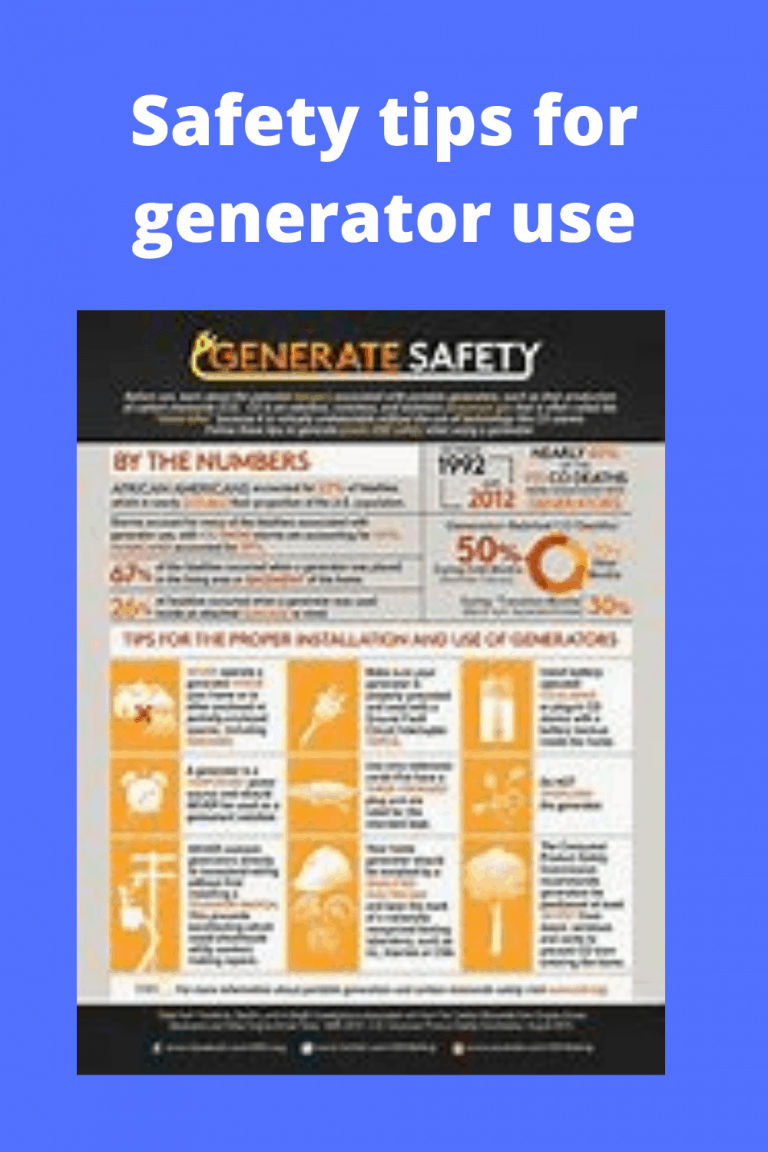 Safety Tips for Generator Use (Information) - Generators Zone