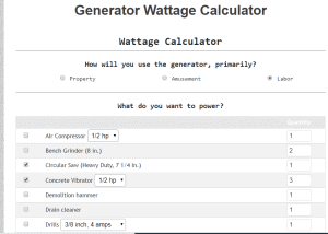Home Generator Sizing Calculator - Generators Zone